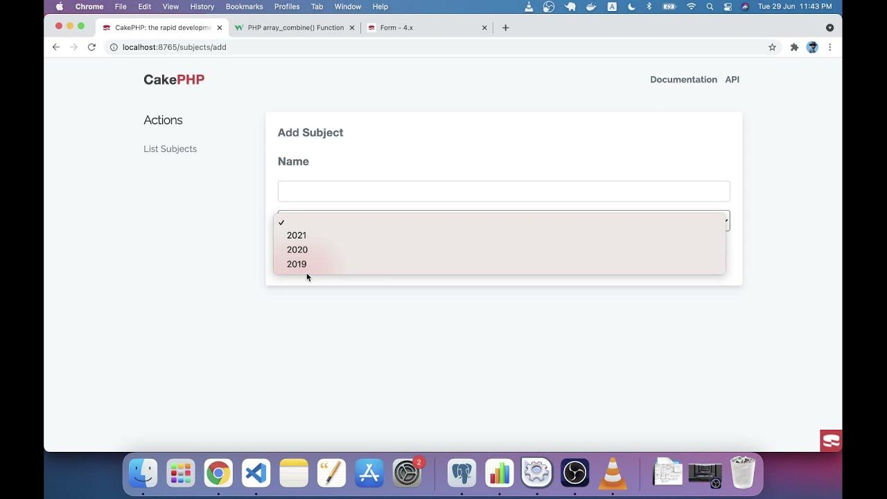CakePHP 4 create year range select box.(49) - YouTube