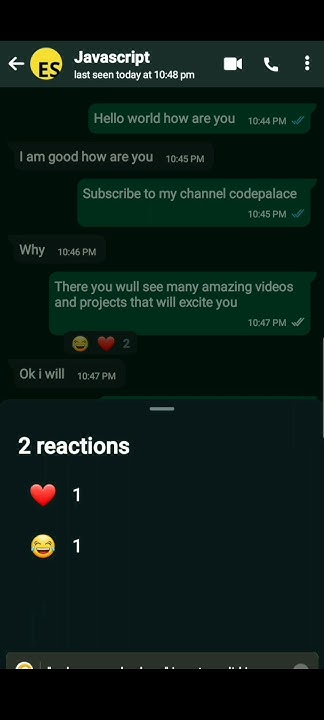 React to messages functionallity on android | #coding #viral #shorts #whatsapp | - YouTube