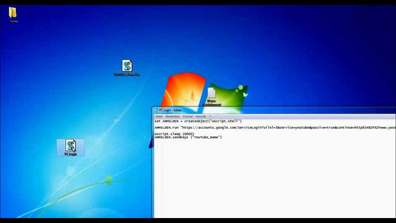 Automatischer LogIn bei YouTube [Folge 1 VBScript lernen Tutorial ...