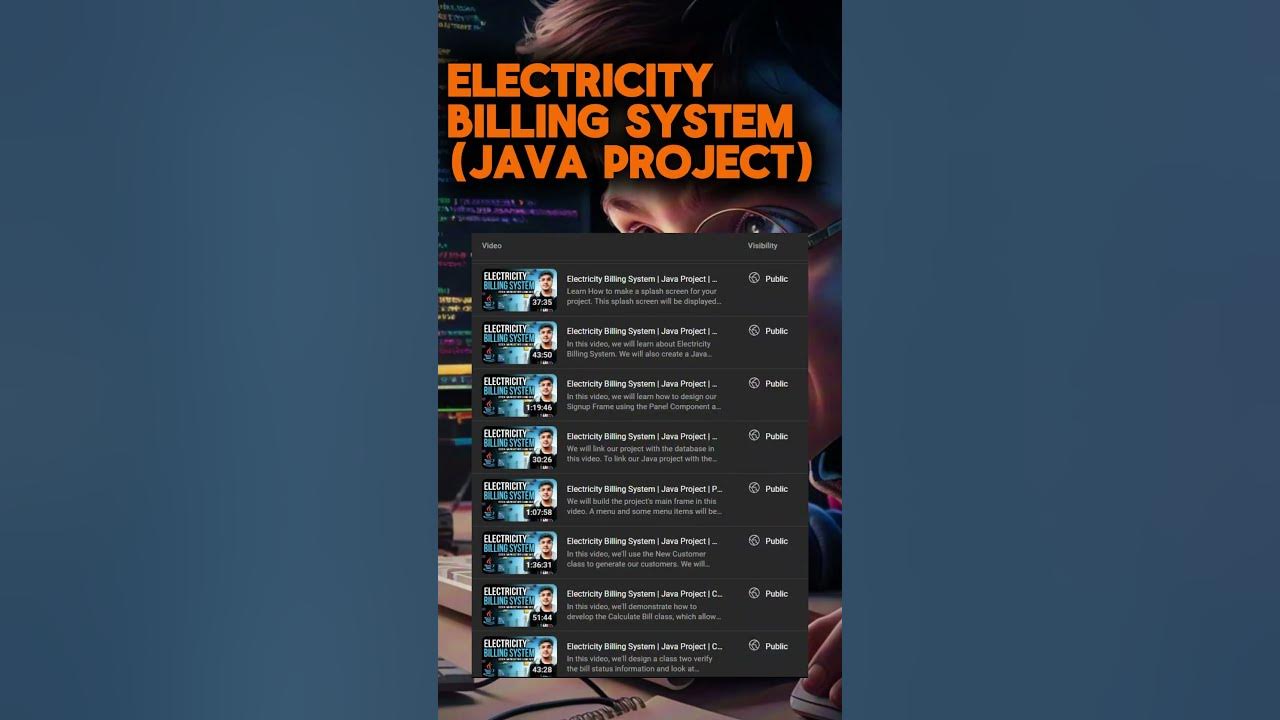 Electricity Billing System (Java Project) #javaproject #shorts #coding - YouTube