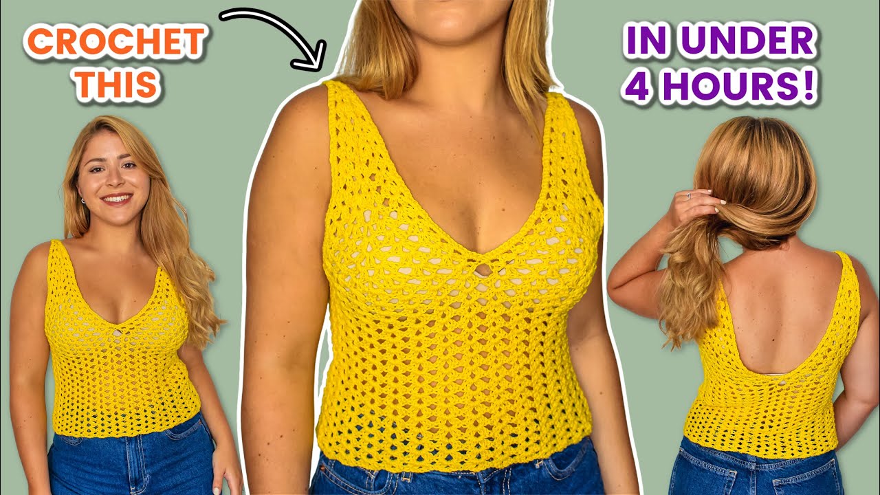 Easy Summer Crochet Top Tutorial | Brunaticality Crochet - YouTube