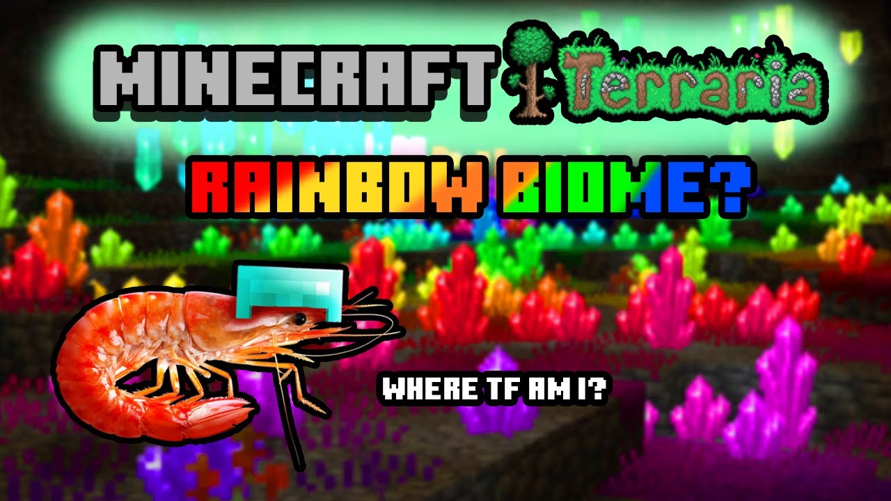 Minecraft in Terraria #2 : Rainbow Biome & Pillager Temple - YouTube