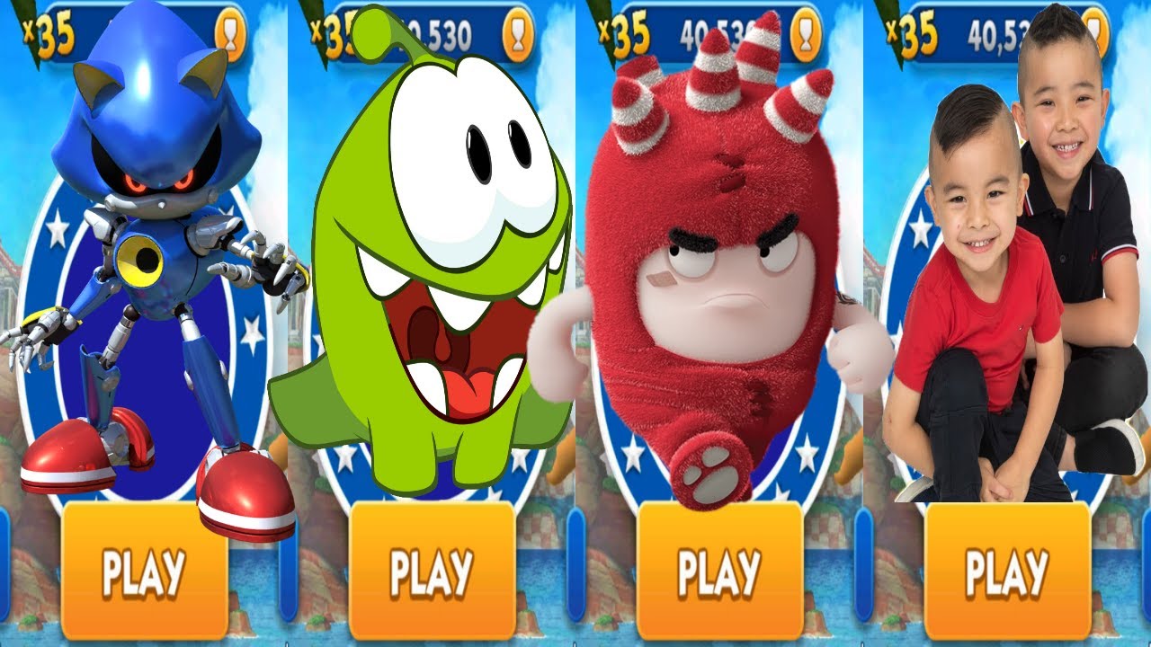 Dash with Metal Sonic vs Om Nom Run vs Oddbods Turbo Run vs CKN Toys ...
