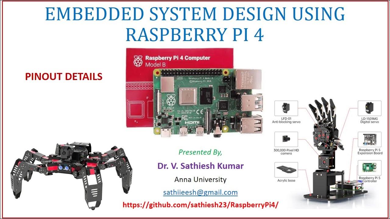 Embedded System Design using Raspberry Pi 4 Module - Pinout Details - YouTube
