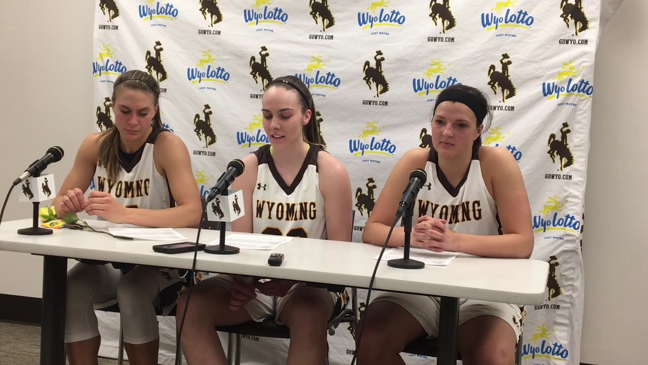 Wyoming's Liv Roberts, Tijana Raca, Taylor Rusk discuss San Diego State ...
