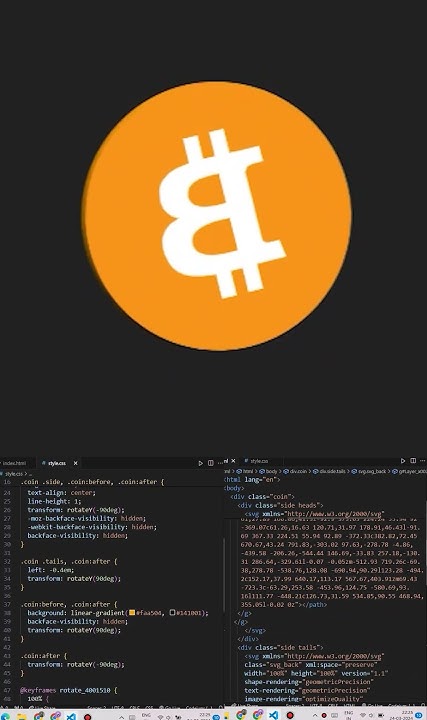 3D BitCoin Logo Animation in HTML CSS #coding #trending #htmltutorial - YouTube