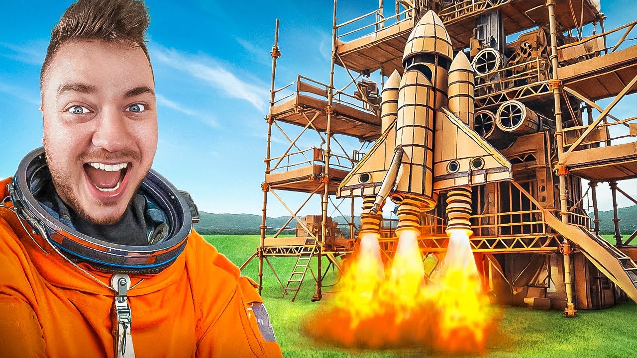 WE BUILT A BOX FORT ROCKET SHIP! (Cardboard Crafts) - YouTube
