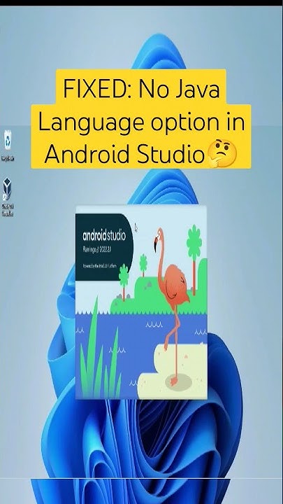 Fixed :No java language in flamingo Android Studio #shortsfeed #viral # ...