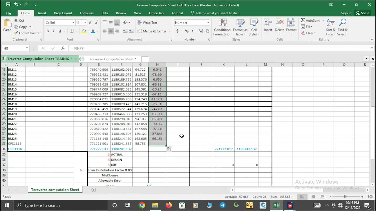 Travers Adjustment by using coordinate method in Amharic by Asnake ...
