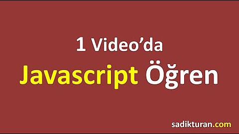 Javascript Programlama Dersleri - YouTube