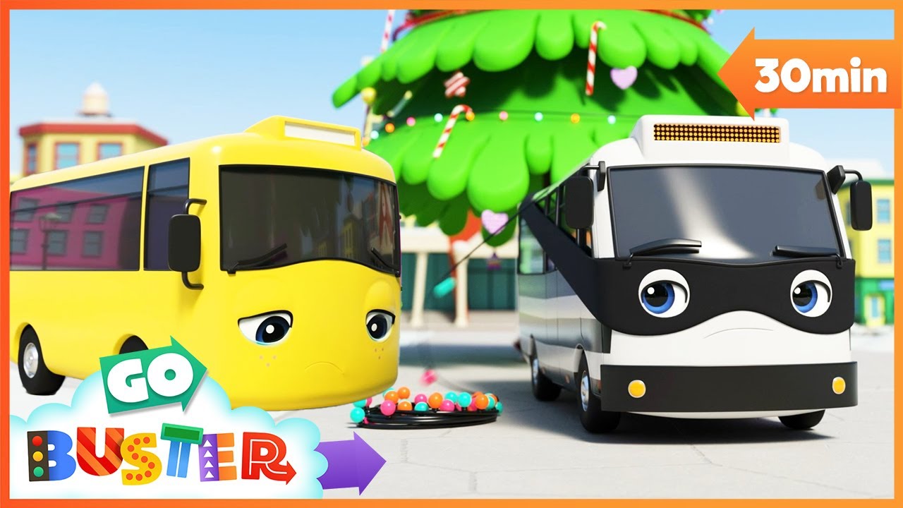 How Bandit Bus Stole Christmas | Go Buster | Baby Cartoon | Kids Video ...