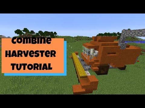 how to build a combine harvester in minecraft - YouTube