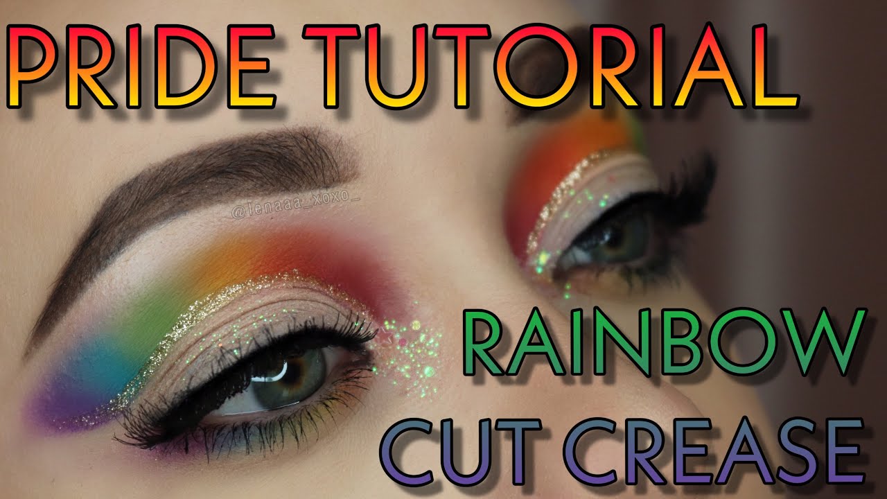 PRIDE RAINBOW CUT CREASE TUTORIAL | Hooded Eyes | Lena Conrad - YouTube