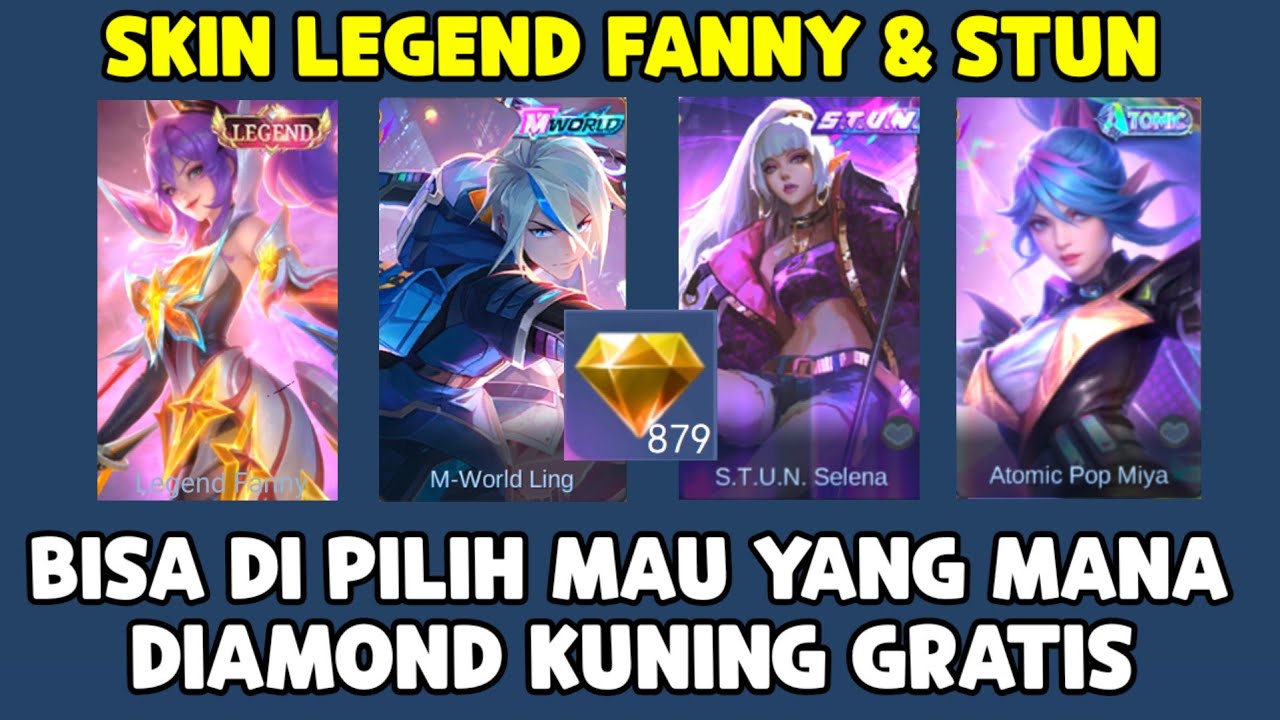 SKIN LEGEND FANNY & SKIN STUN BEBAS PILIH ! DIAMOND KUNING GRATIS - YouTube