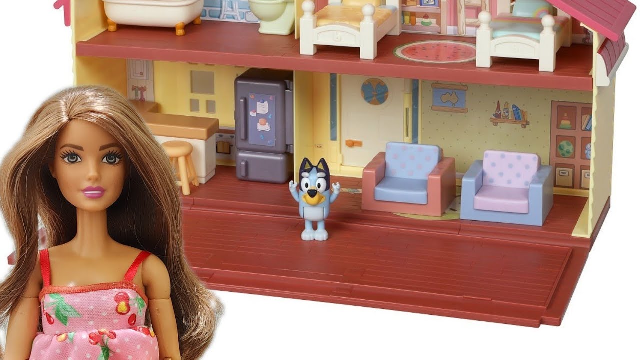 Barbie helping bluey furnished the house #bluey #barbie - YouTube