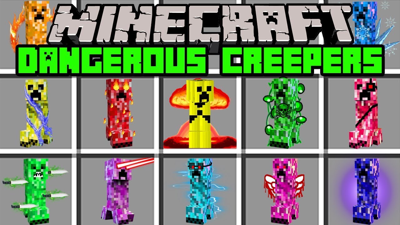 Minecraft DANGEROUS CREEPER MOD! | SURVIVE AGAINST NUCLEAR CREEPERS ...