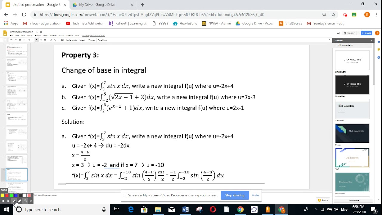 Change of base in integrals - YouTube