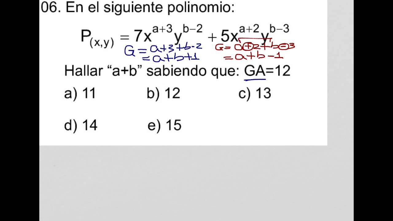Grado Absoluto De Un Polinomio YouTube Grado Absoluto De Un Polinomio YouTube
