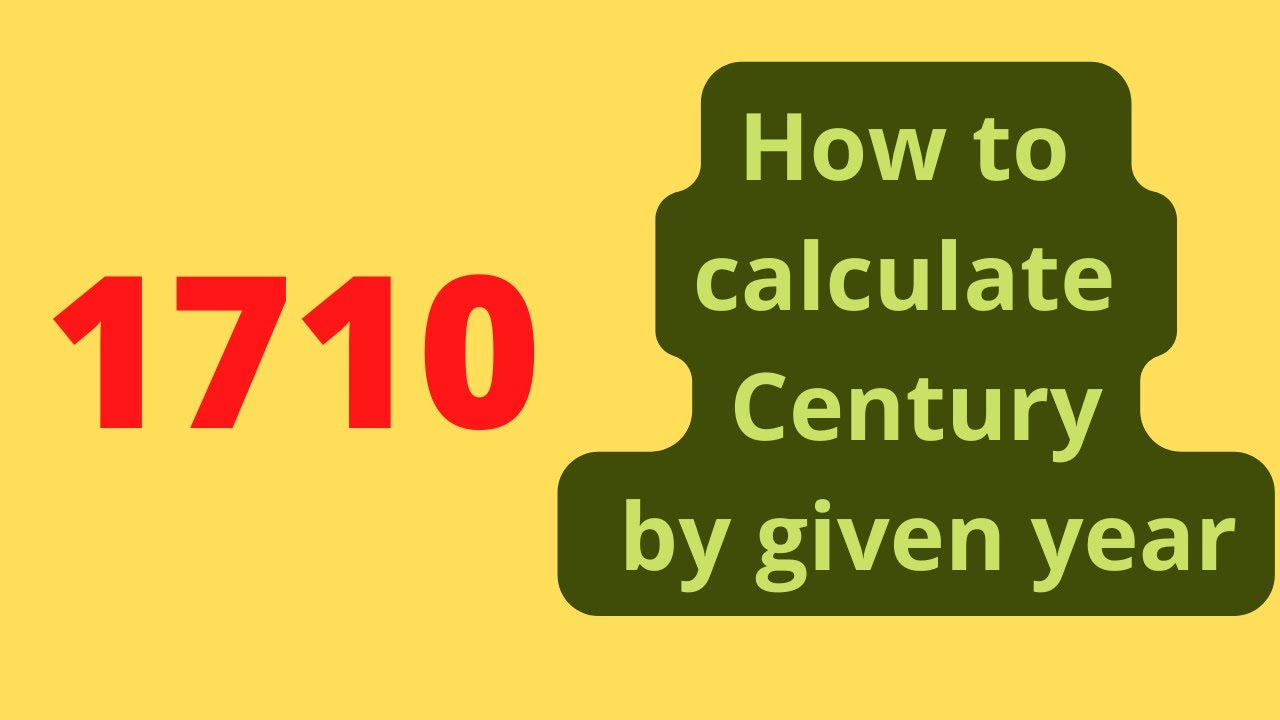 How to calculate Century by given year, Math tricks, math puzzle - YouTube