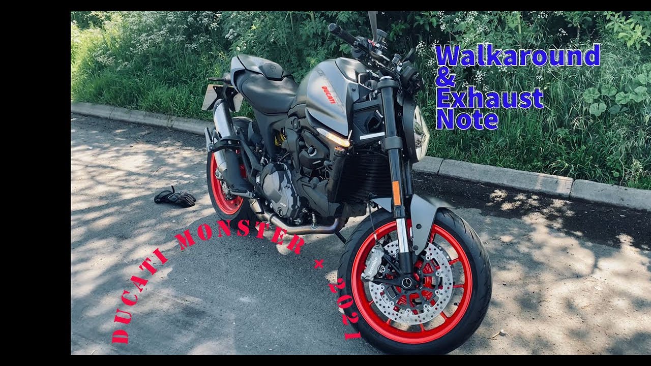 Ducati monster Aviator Grey 2021 | Walk around | Start up | Exhaust ...