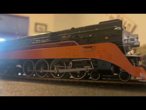 SP 4449 departs the station from Come See The Paradise but on the West Coast Lines Railroad ...