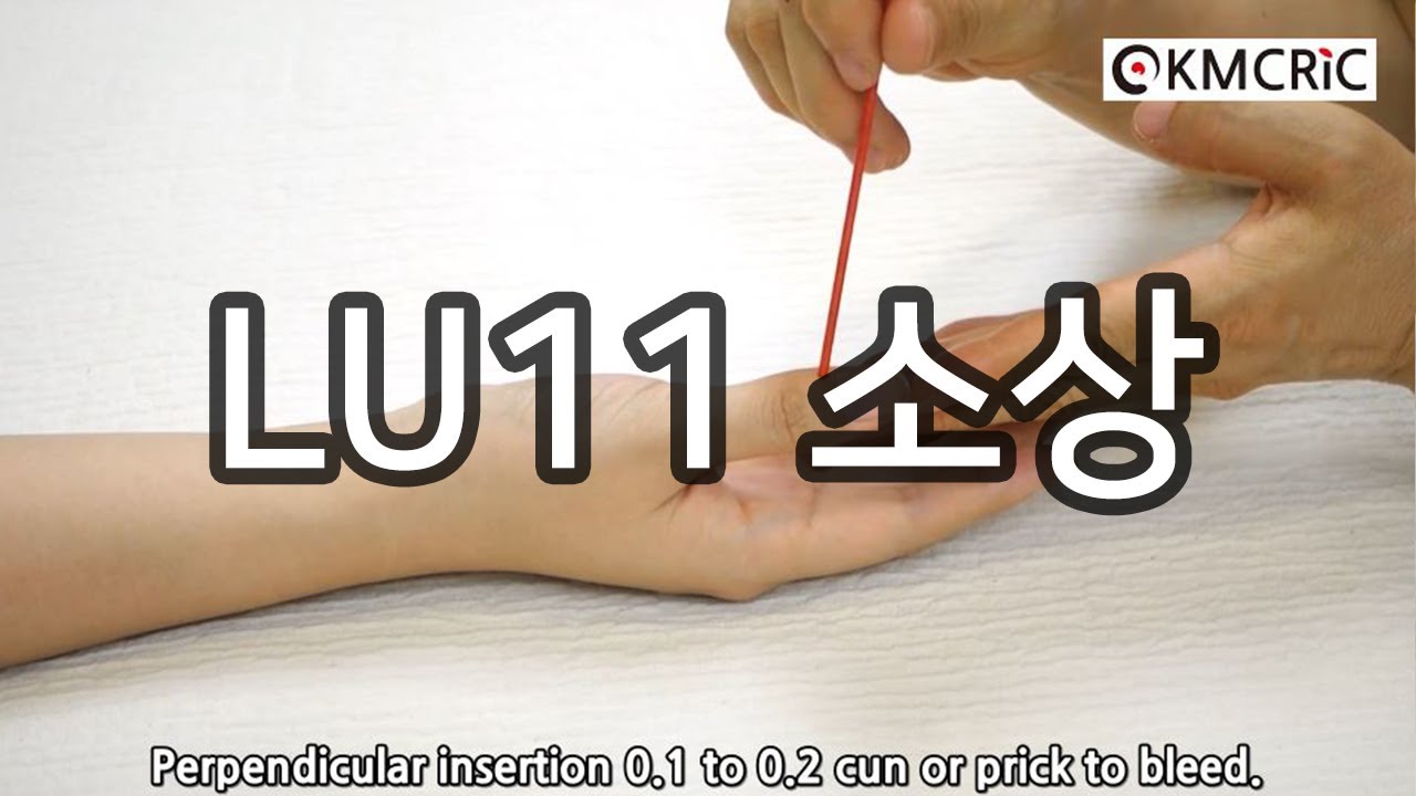LU11 소상 少商 Shaoshang (Eng sub) - KMCRIC WHO Standard acupoint DB - YouTube