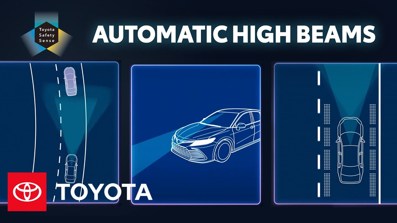 How to Turn On the Automatic High Beams | Toyota Safety Sense 3.0 Guide ...