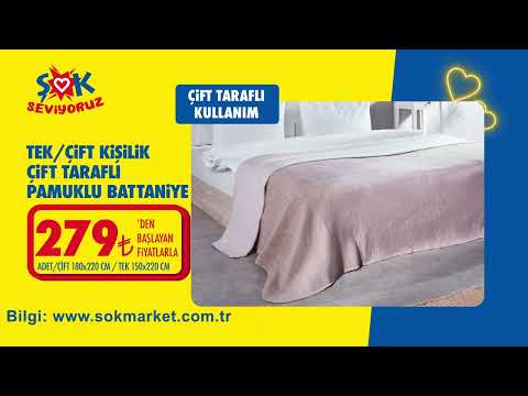 Çift Taraflı Battaniye Çeşitleri hem ŞOK'ta hem Cepte ŞOK'ta!