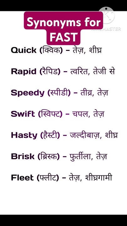 Synonyms for FAST #english #vocabulary #englishlanguage #shortvideo # ...