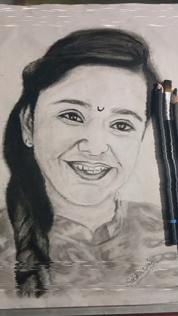 Realistic Sayali Wagh sketch ️ #shorts #ytshorts - YouTube
