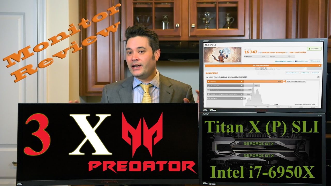Triple Acer Predator Monitors X34 and XB241H with Titan X (P) SLI ...