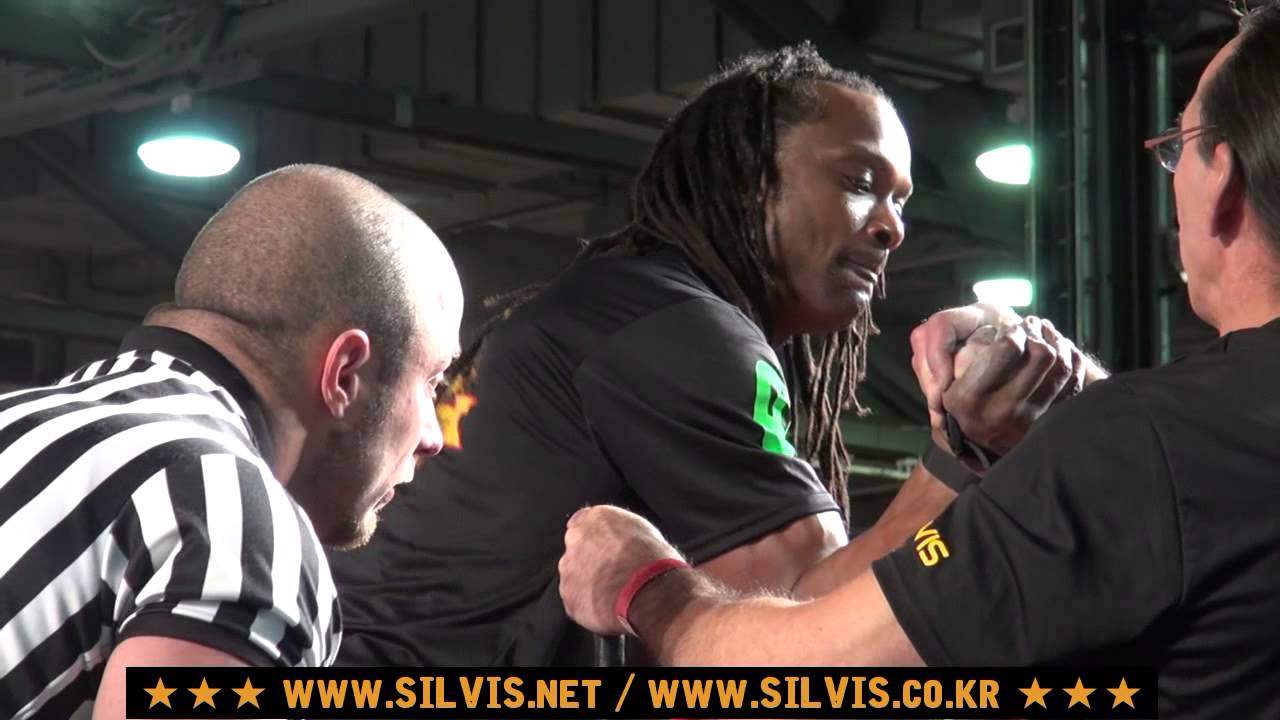 [팔씨름] 미국 팔씨름 챔피언 ┃ [Armwrestling] 2014 ACAC Cobra Rhodes vs Ron Klemba ...