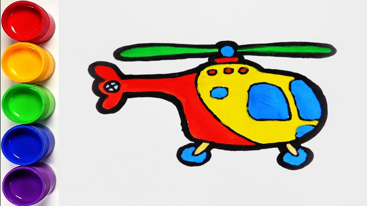 Helicopter drawing and painting for kids and toddlers N Channel ...