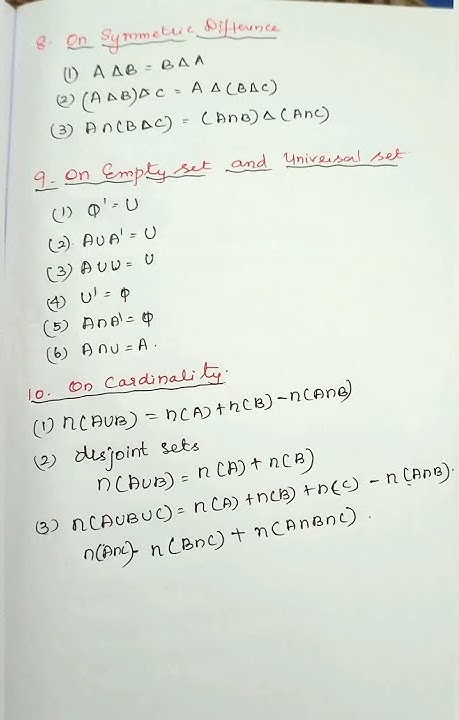 Properties of set operations(sets) - YouTube