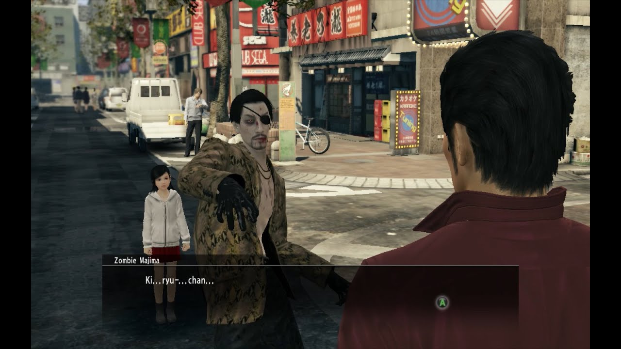 Yakuza Kiwami everywhere majima street (Kiryu Vs Majima Zombie) - YouTube