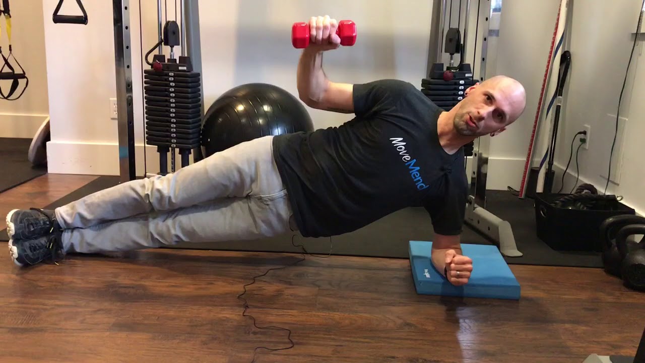 Side Plank Rotator Cuff - YouTube