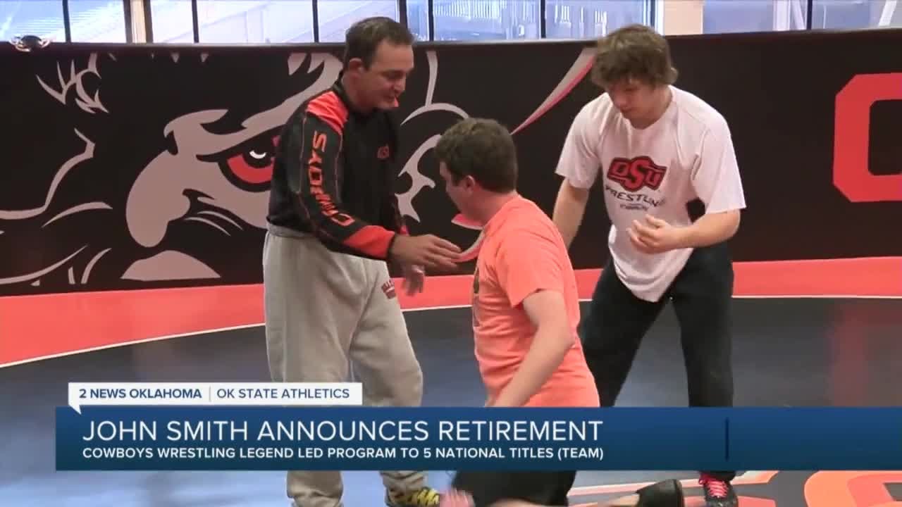Oklahoma State wrestling coach John Smith announces retirement - YouTube