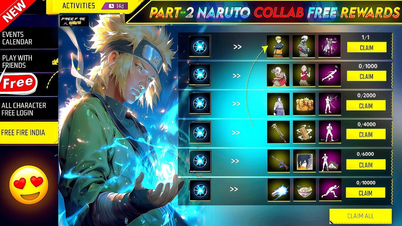NARUTO COLLAB ALL FREE REWARDS REVIEW | LOL EMOTE RETURN | COBRA BUNDLE ...