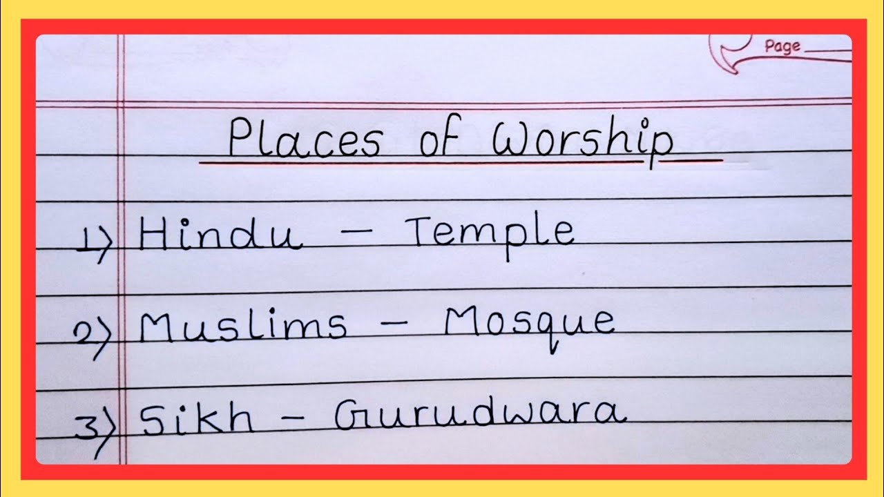 Places of Worship Name | Places of Worship for Kids | 6 Places of ...