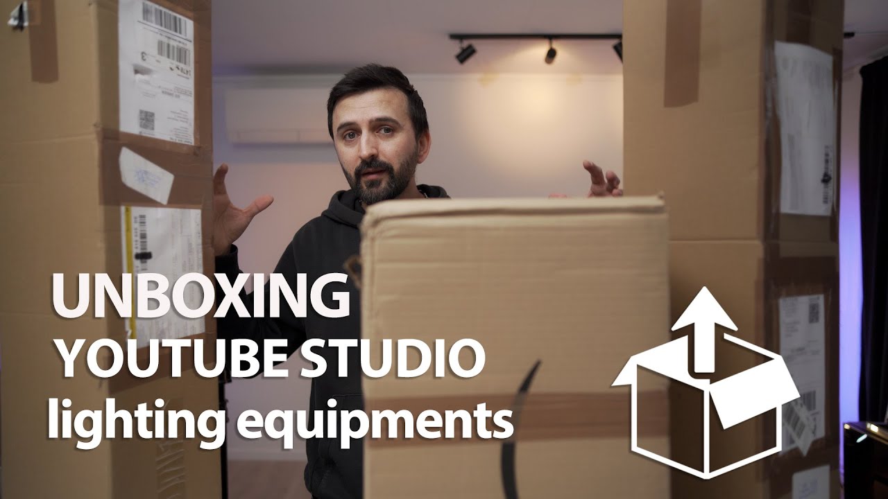 Un boxing for NEW Youtube studio SETUP ( FeelWorld lights ) - YouTube