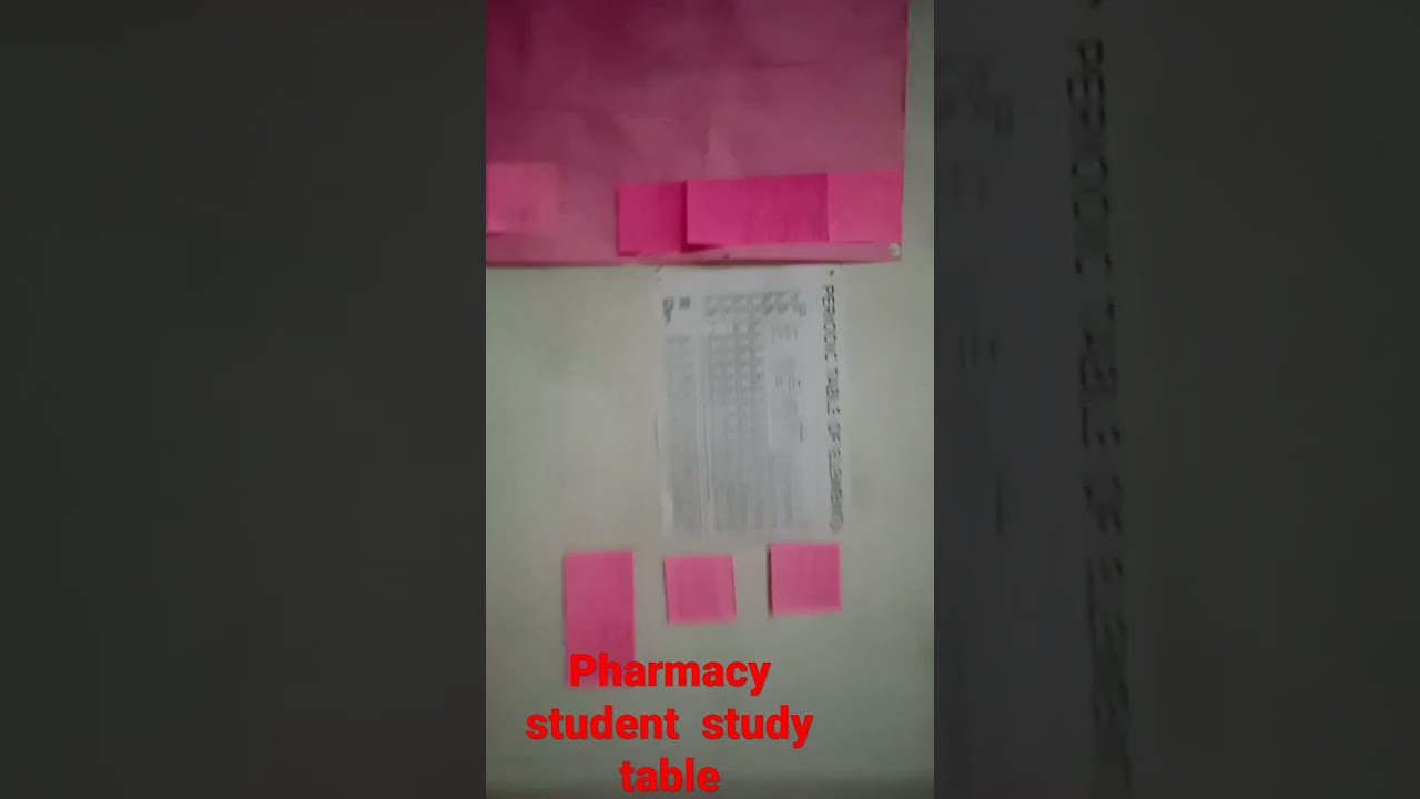 pharmacy student study table - YouTube