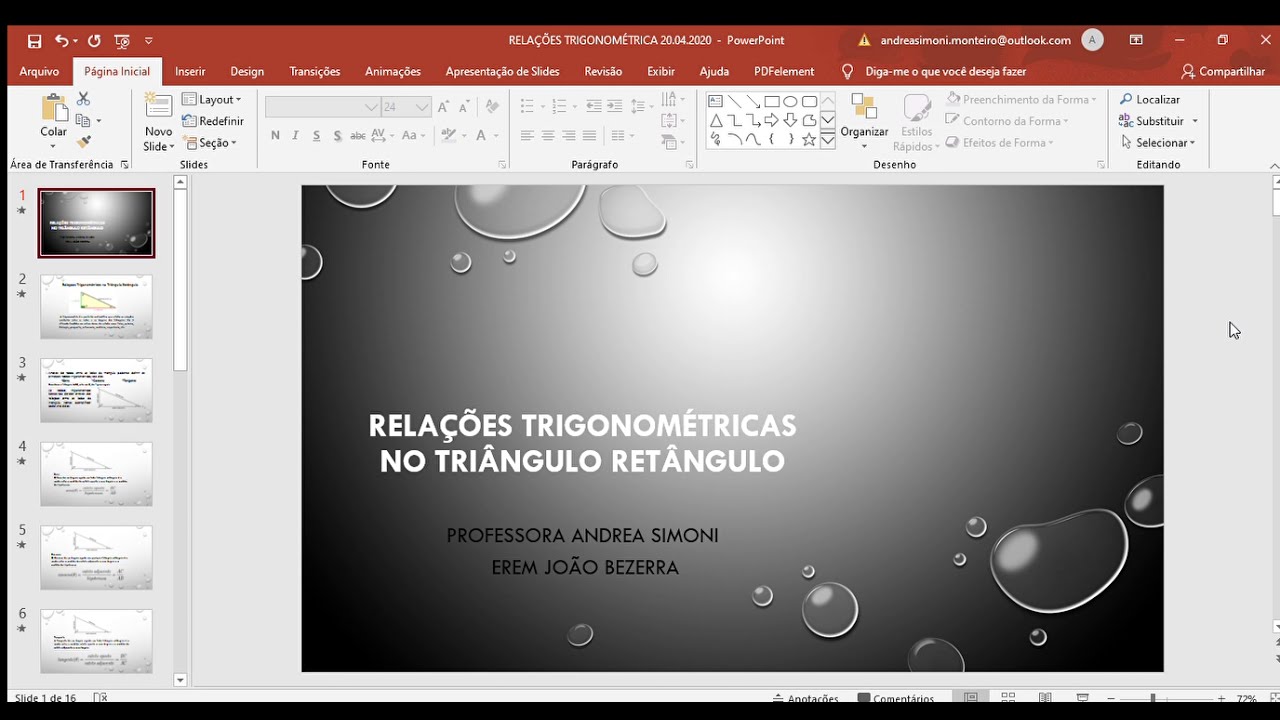 RELAÇÕES TRIGONOMÉTRICA NO TRIÂNGULO RETÂNGULO ANDREA SIMONI - YouTube