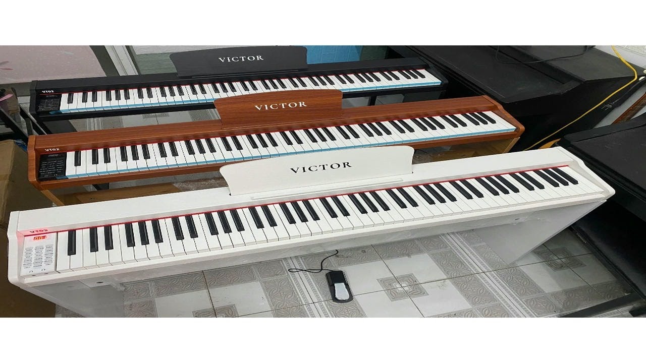 Đàn Piano Điện VicTor VT02 (2025): 88 Phím Gỗ | Tặng Khóa Học, Pedal ...