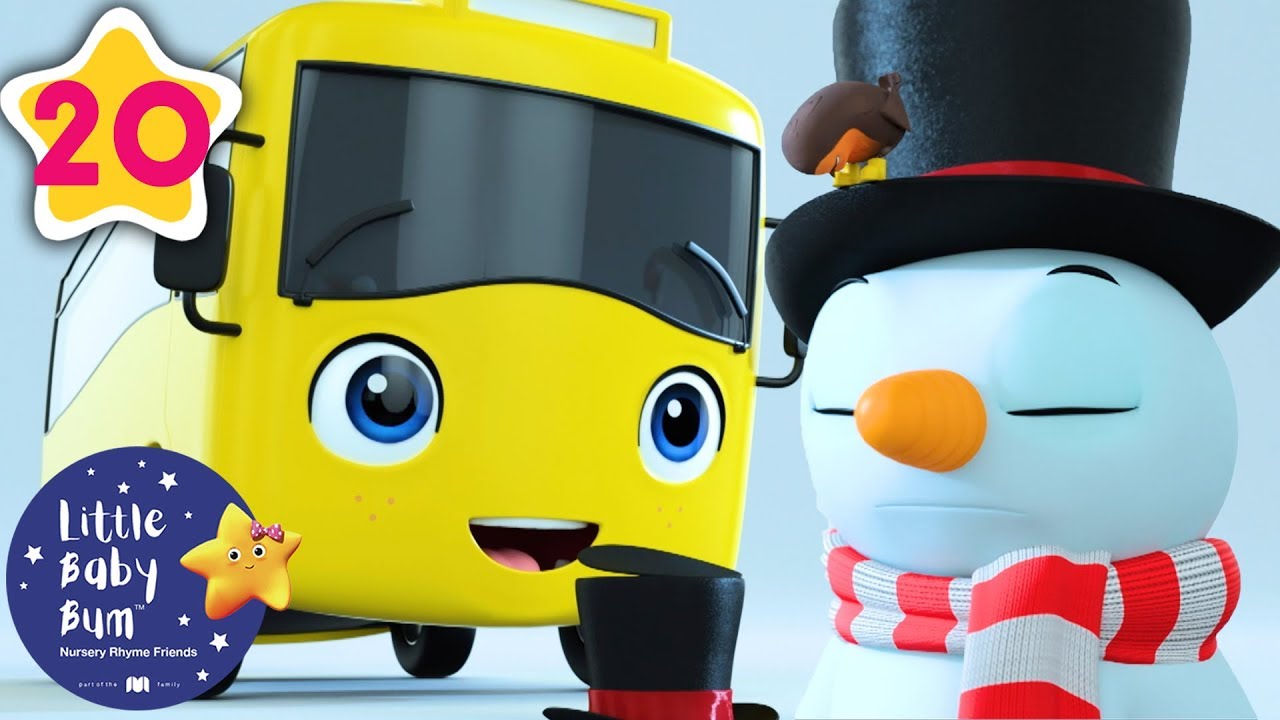 Buster Builds a Snowman | Go Buster | Kids Cartoon | Baby Songs | Learn ...