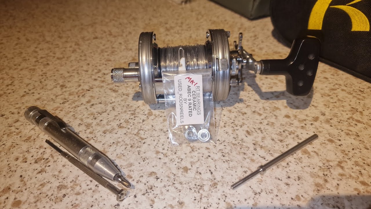 Abu 6500 sports rocket bearings and spindle change, - YouTube