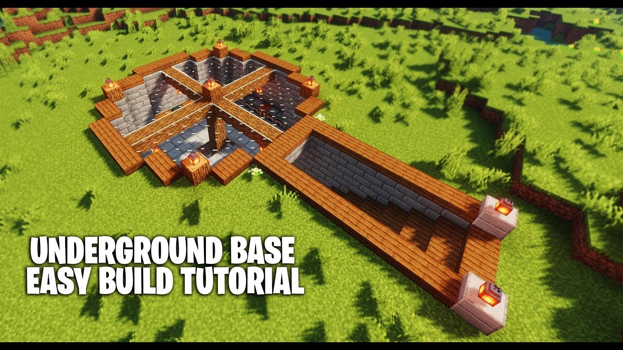 Minecraft How to Build Circle Underground Base Survival Base EASY Build ...