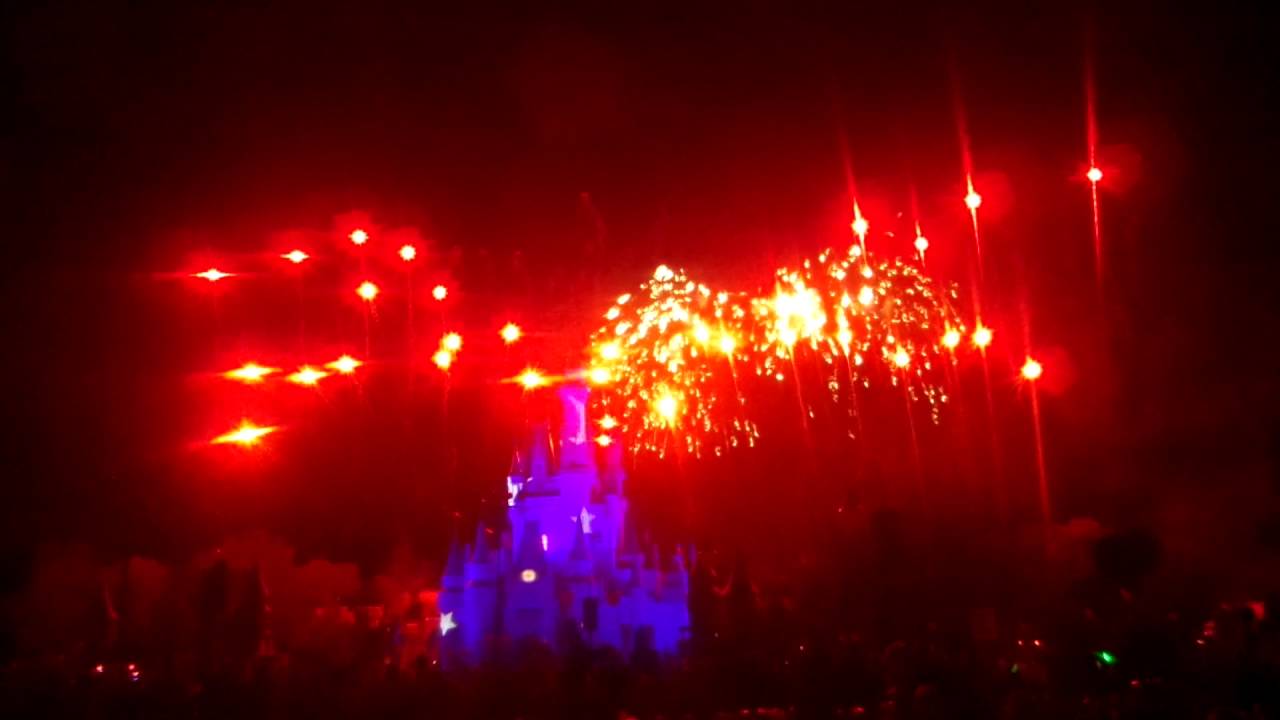 Disney World Magic Kingdom Wishes Laser Light Show 03/27/2016 - YouTube