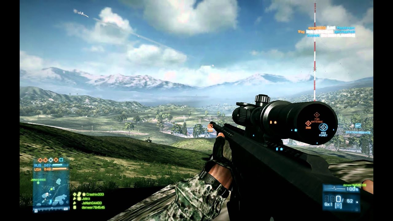 BF3 - Sniper Gameplay Longest Headshot (900m) - YouTube