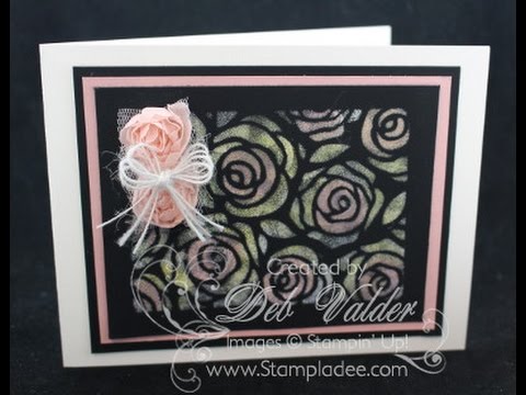 How to Chalkboard Dauber Technique your card with Deb Valder - YouTube