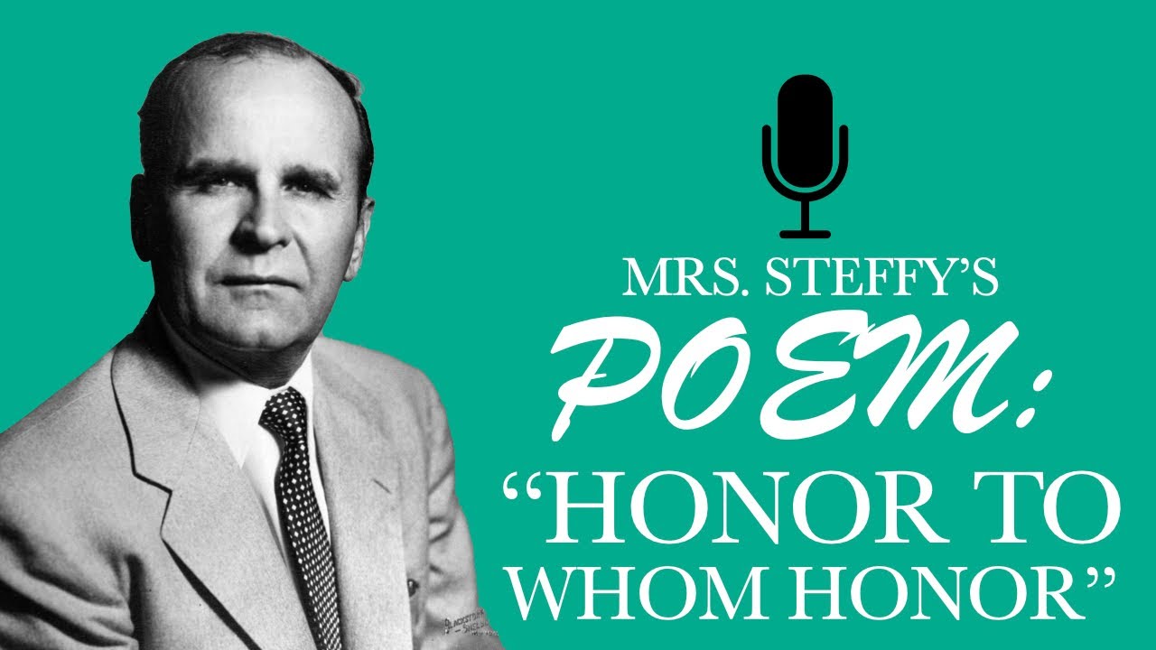 Mrs Steffy Poem: "Honor To Whom Honor" + Bro. Branham Wished to Send ...